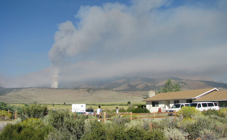Wildfire west of Mono Lake: 150-acre Walker Fire