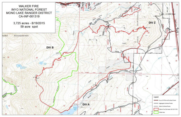 Walker Fire update: Potential evacuation alert for Lee Vining is lifted