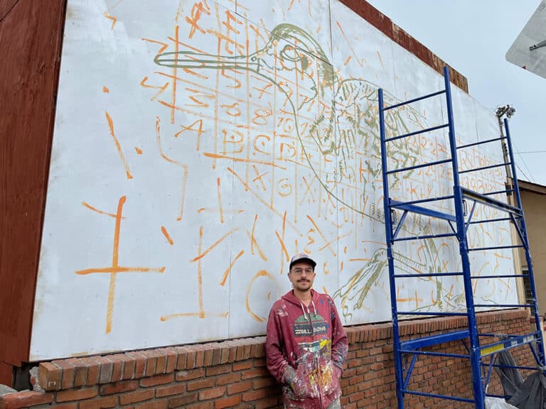 Phalarope murals underway at Mono Lake
