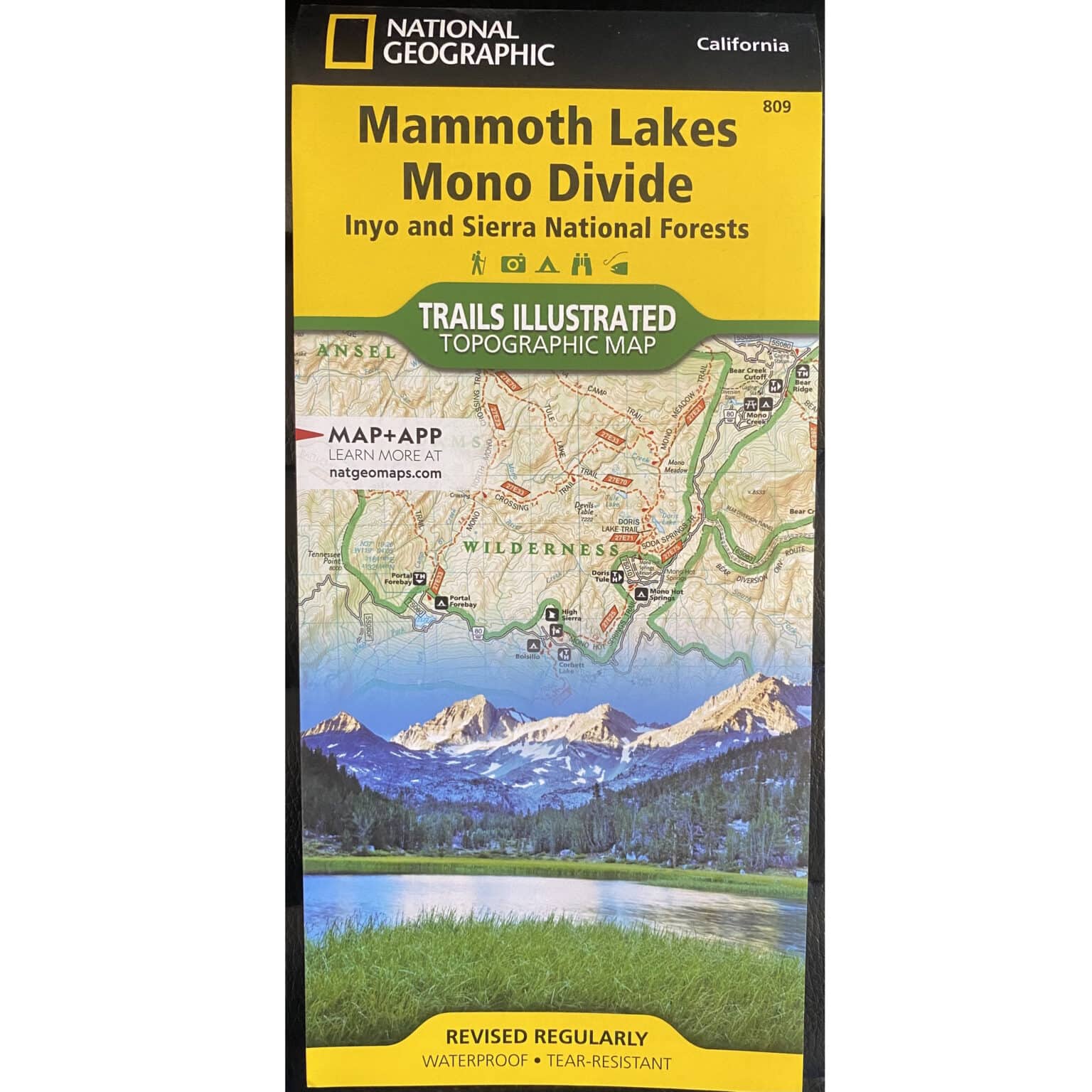 NatGeo Mammoth Lakes Mono Divide Map