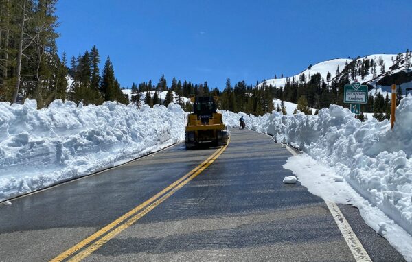 Snow conditions at Tioga Pass