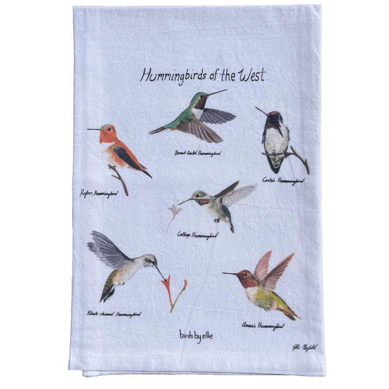 Hummingbird tea towel