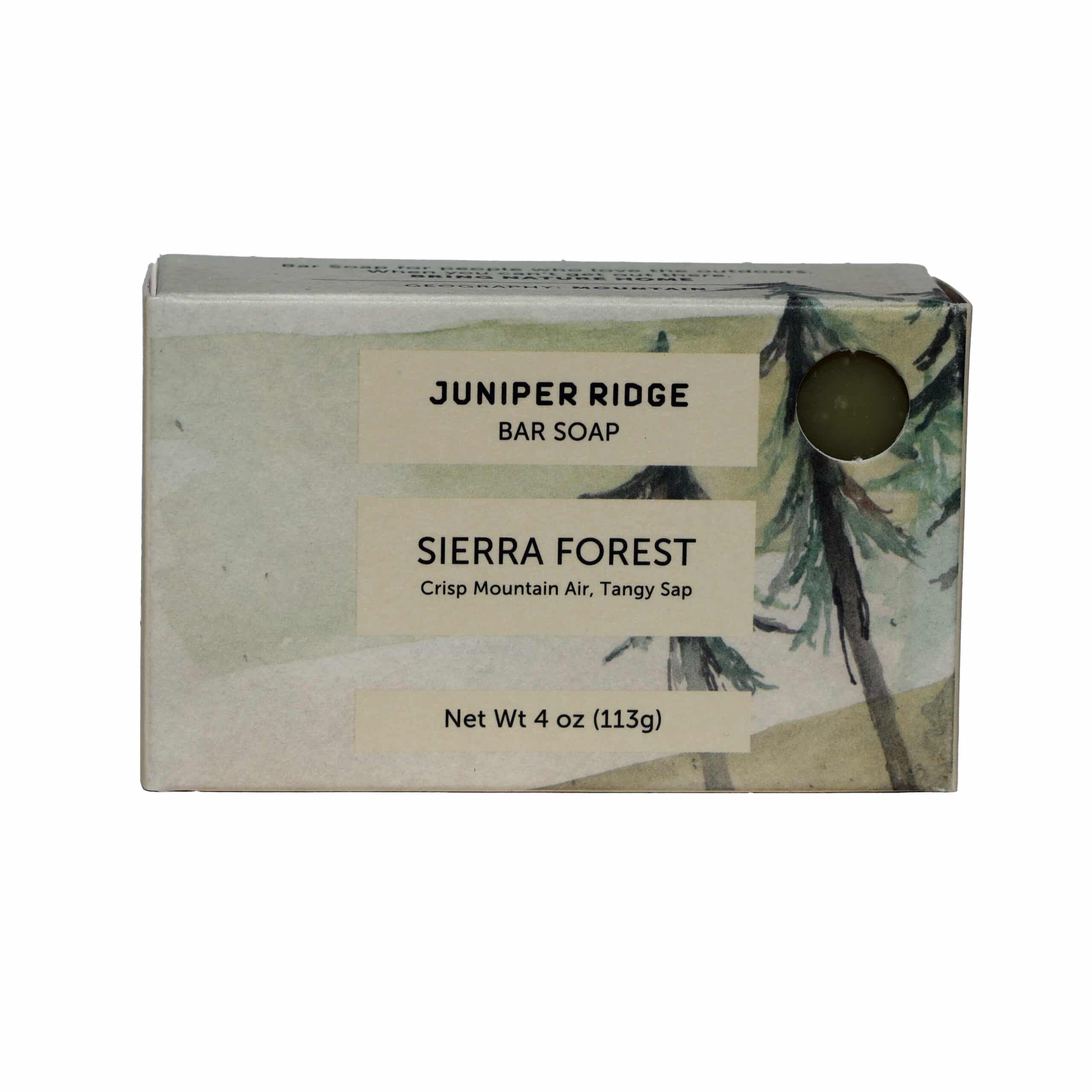 Handcrafted Sierra forest bar soap
