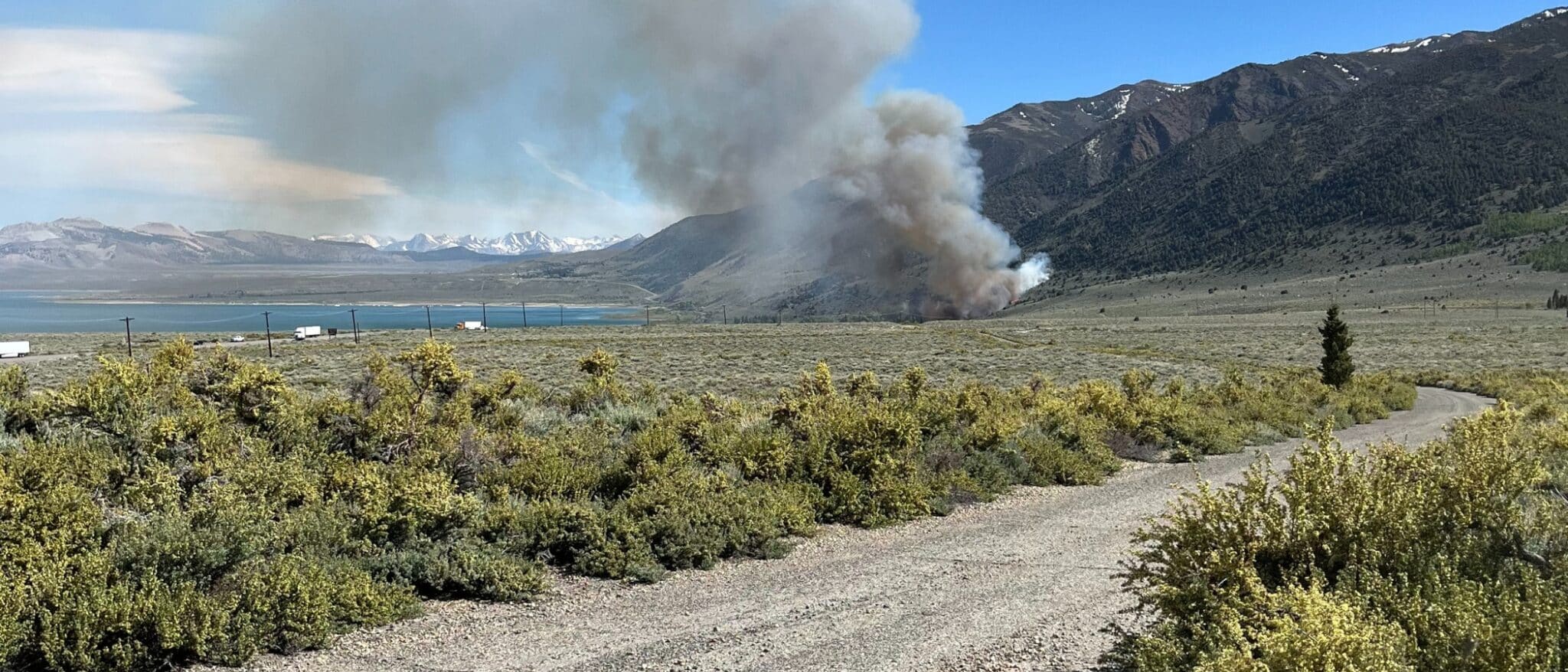 Inn Fire near Mono Lake started Thursday